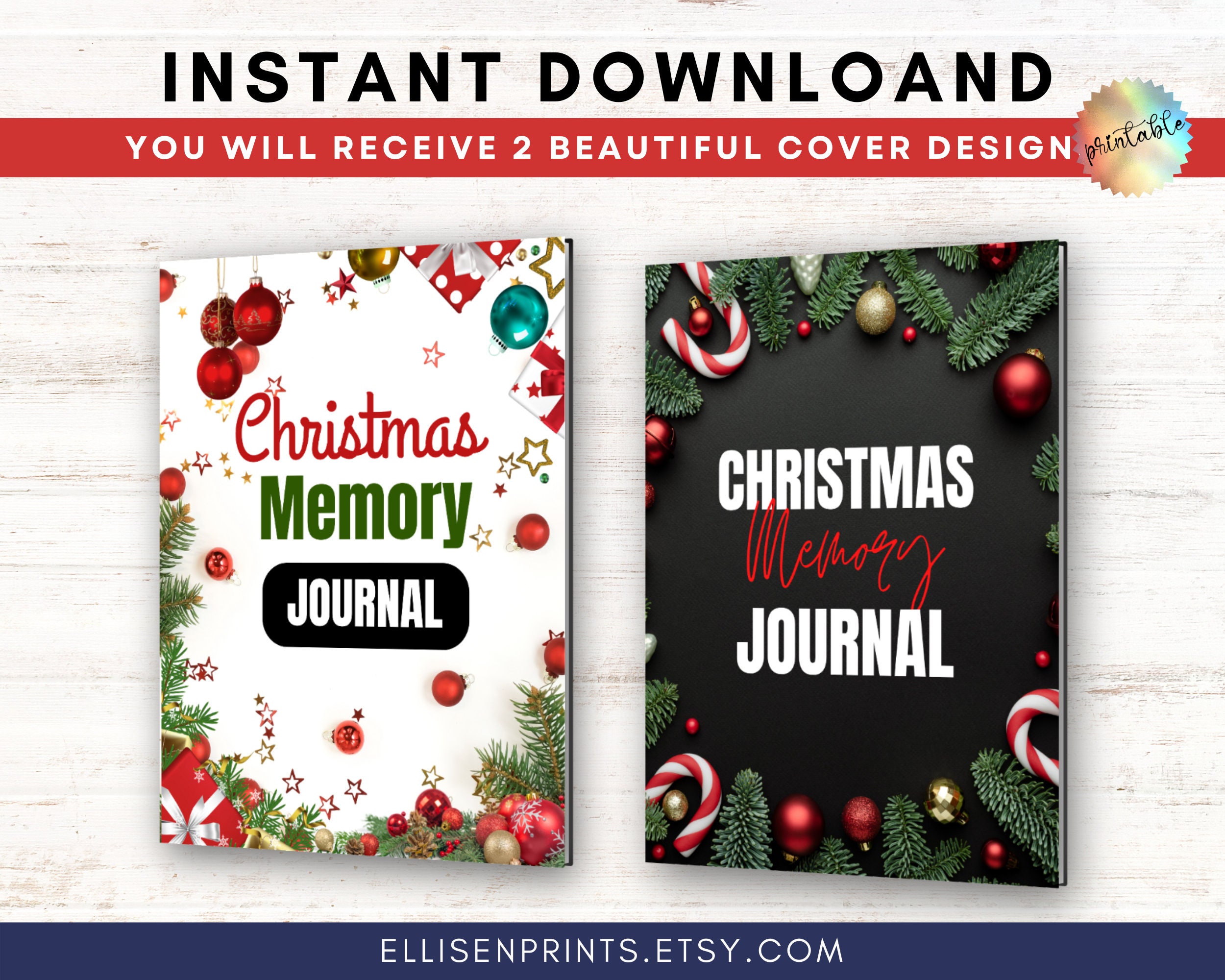Christmas Memory Journal Printable |christmas Memory Journal Printable ...