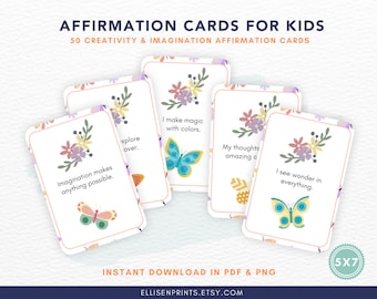 72 Affirmation Cards for Kids Printable, Children's Positive ...