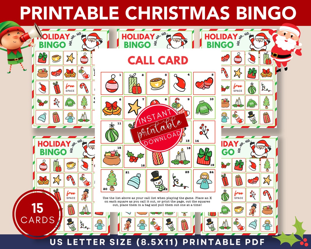 Christmas Activity Pages for Kids | Teens and Adults | Christmas Bingo ...
