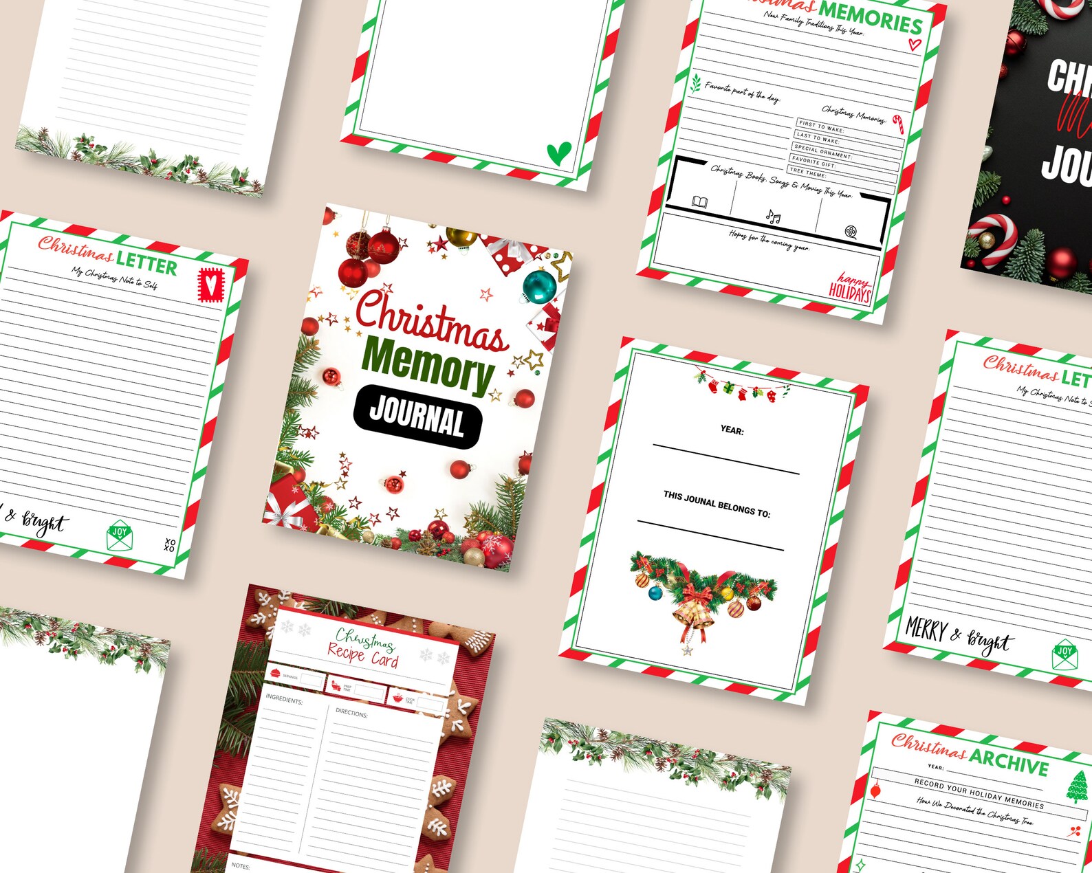 Christmas Memory Journal Printable |christmas Memory Journal Printable ...