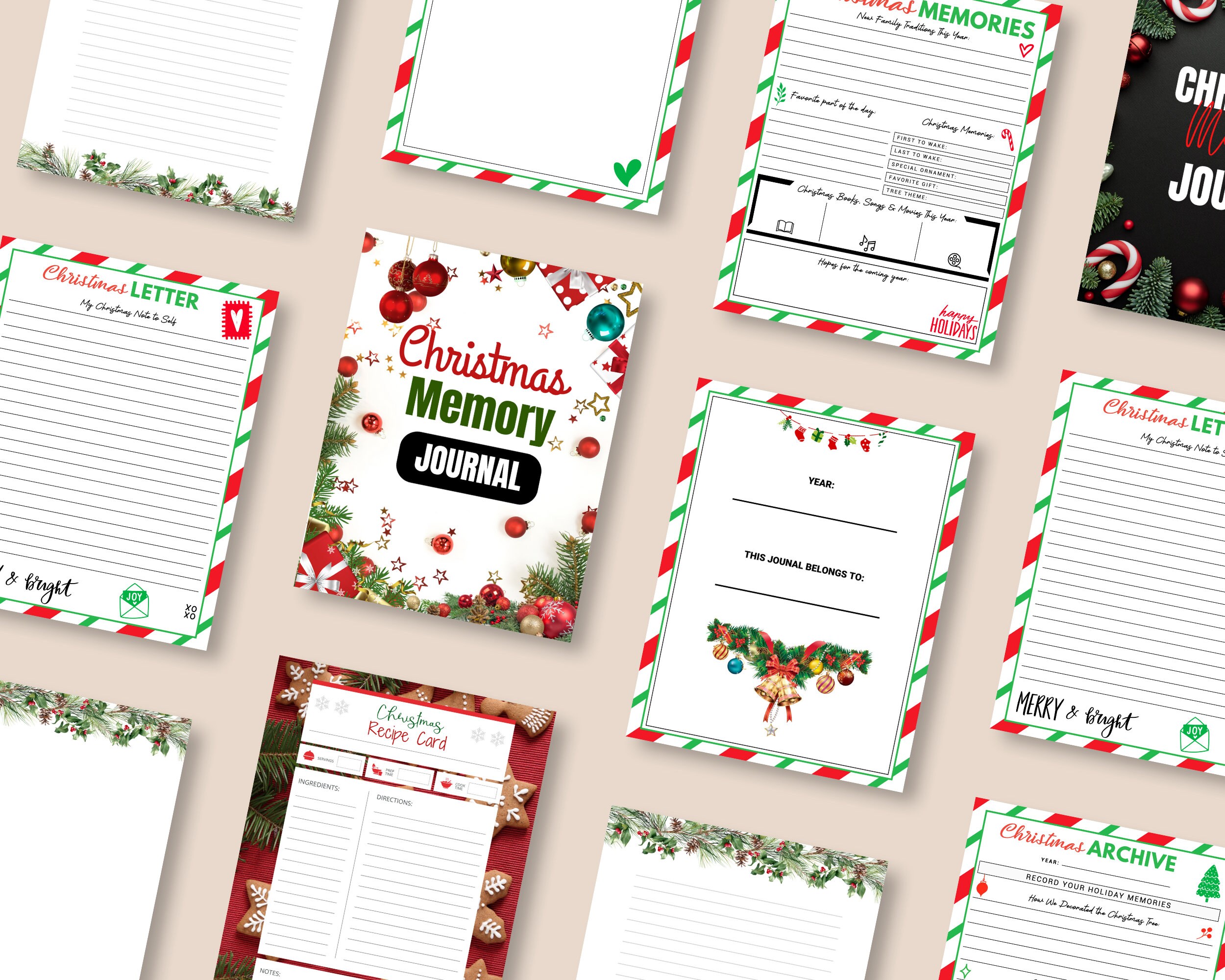 Christmas Memory Journal Printable |christmas Memory Journal Printable ...