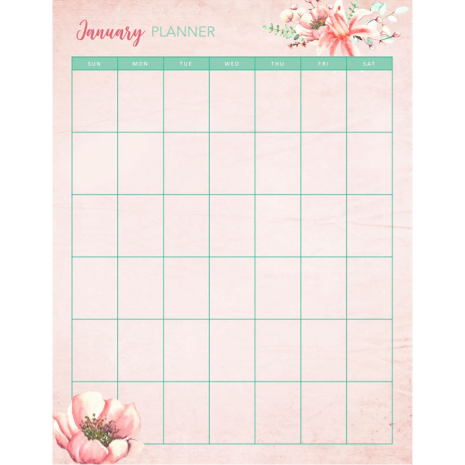 Vintage Rose Printable Wedding Planner Rustic Wedding Planner Printable ...