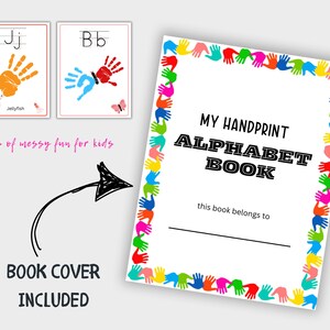 ABC Phonic Handprint Craft Art, Handprint Alphabet Book, Baby Toddler ...
