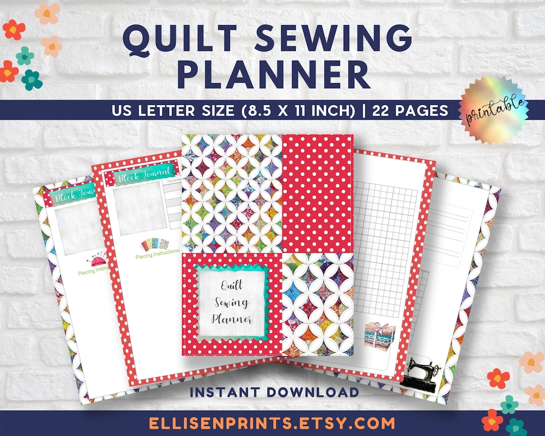 Printable Quilt Planner | Quilting Project Planner | Quilting Journal ...
