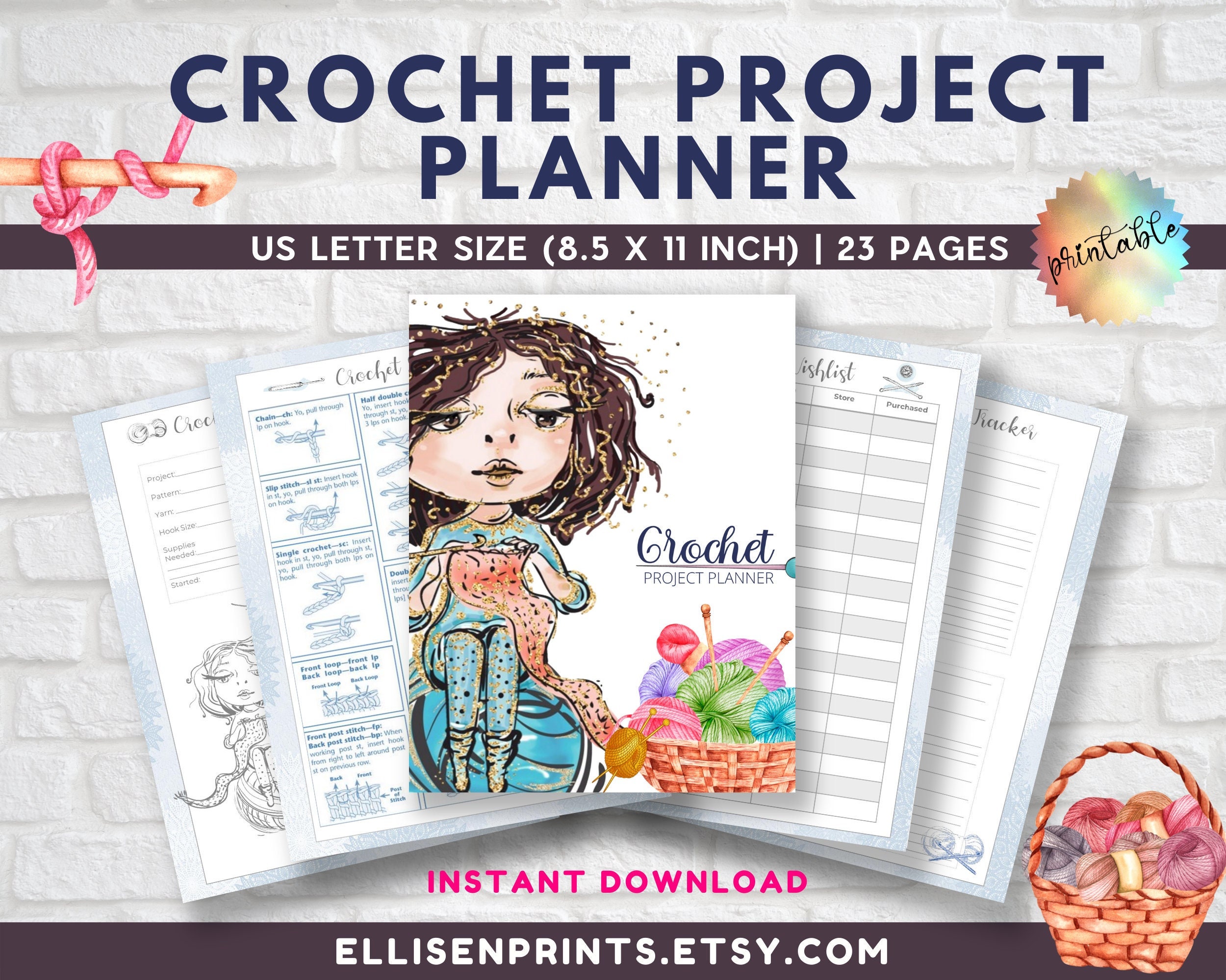 Crochet Project Planner | Crochet Organizer | Crochet Productivity ...