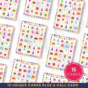 Birthday Bingo Game | Printable Birthday Bingo Cards for Kids | Teens ...