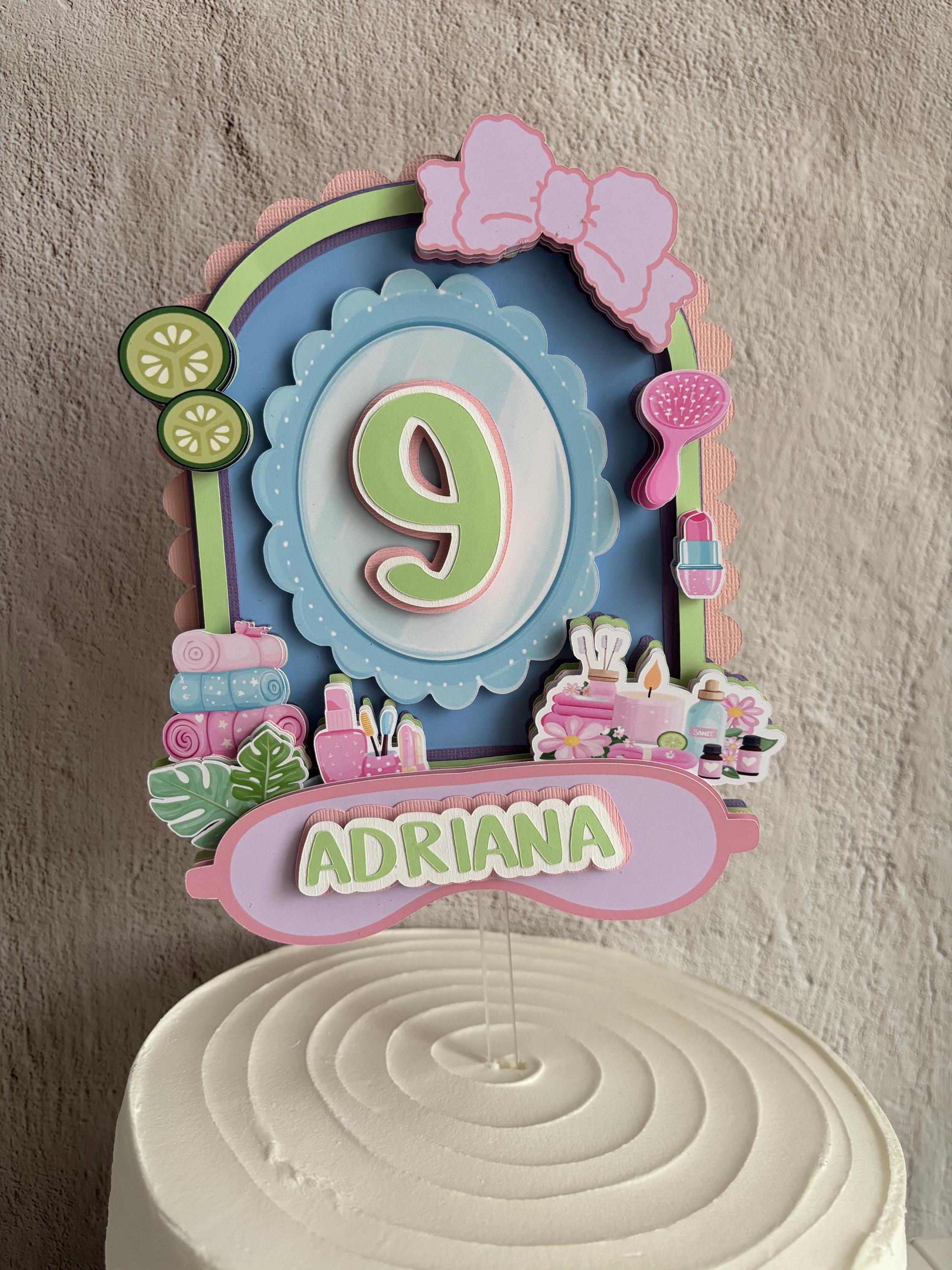 Glam Spa Cake Topper: Girl Birthday Party Decor - Etsy
