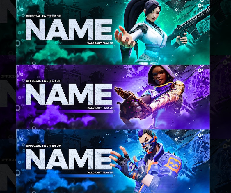 Custom Valorant Banner Template for Twitter & Youtube 1000 - Etsy