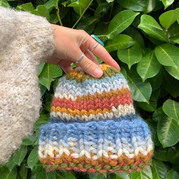 Hand Knit Beanie - Etsy