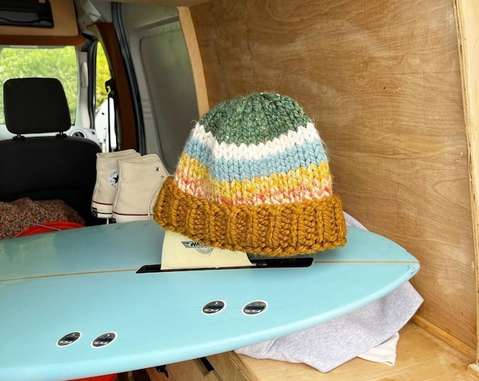 Variegated & Tweed Chunky Hand Knit Beanies | Boho, Earthy, Outdoorsy ...