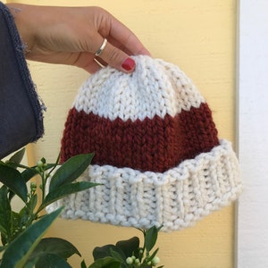 CUSTOM Multi-colored Beanies Hand Knit Chunky Beanies - Etsy
