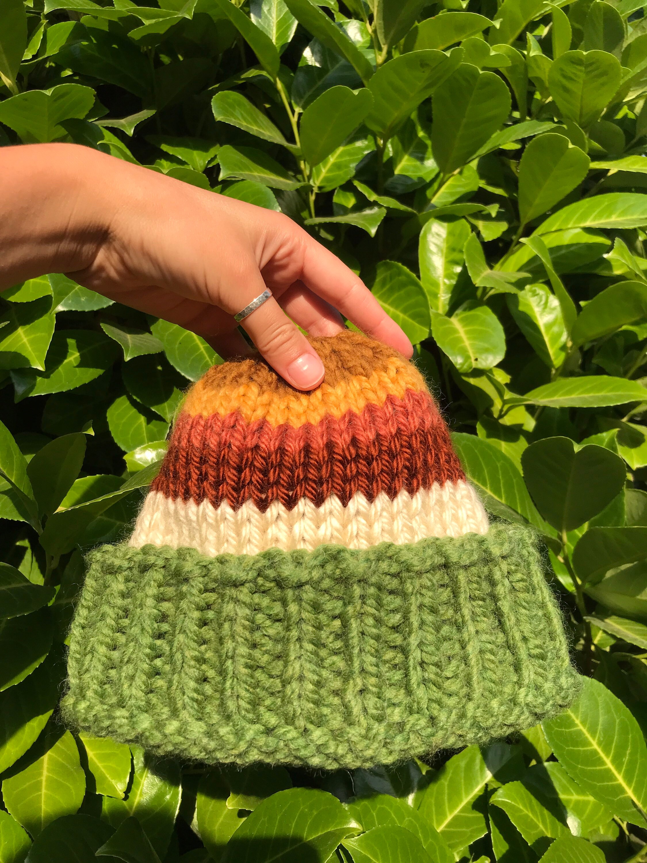 CUSTOM Multi-colored Beanies Hand Knit Chunky Beanies - Etsy Israel