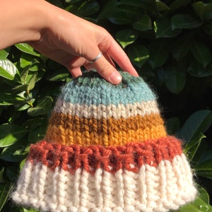 Custom Multi-colored Beanies | Hand Knit Chunky Beanies | Cozy ...