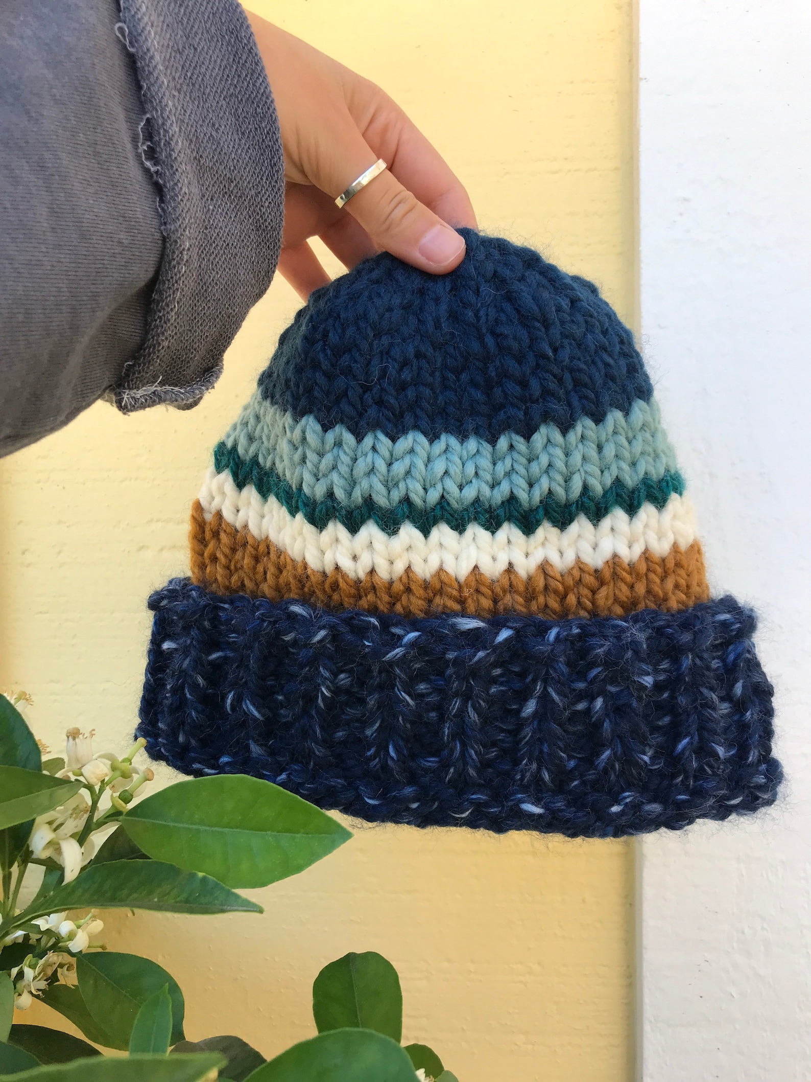 CUSTOM Multi-colored Beanies Hand Knit Chunky Beanies - Etsy