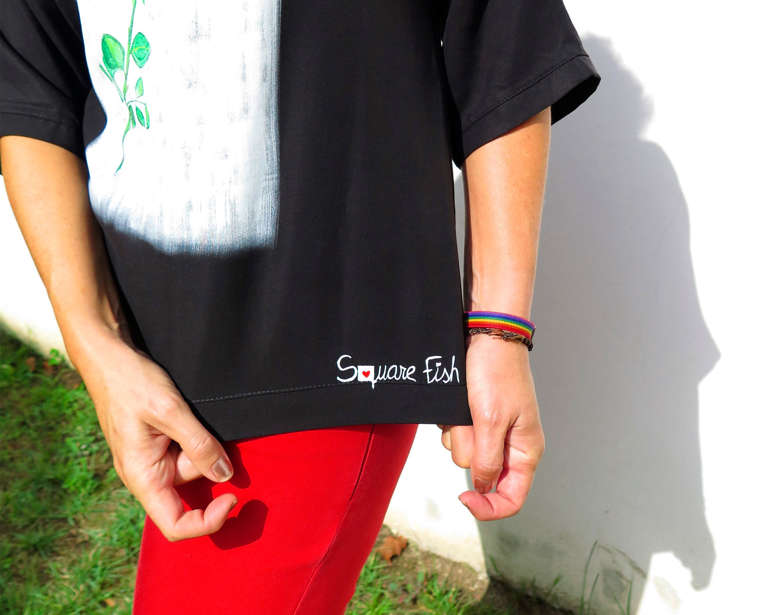 Red Rose Blouse, Hand Painted Shirt, Classy Blouses for Ladies, Floral ...