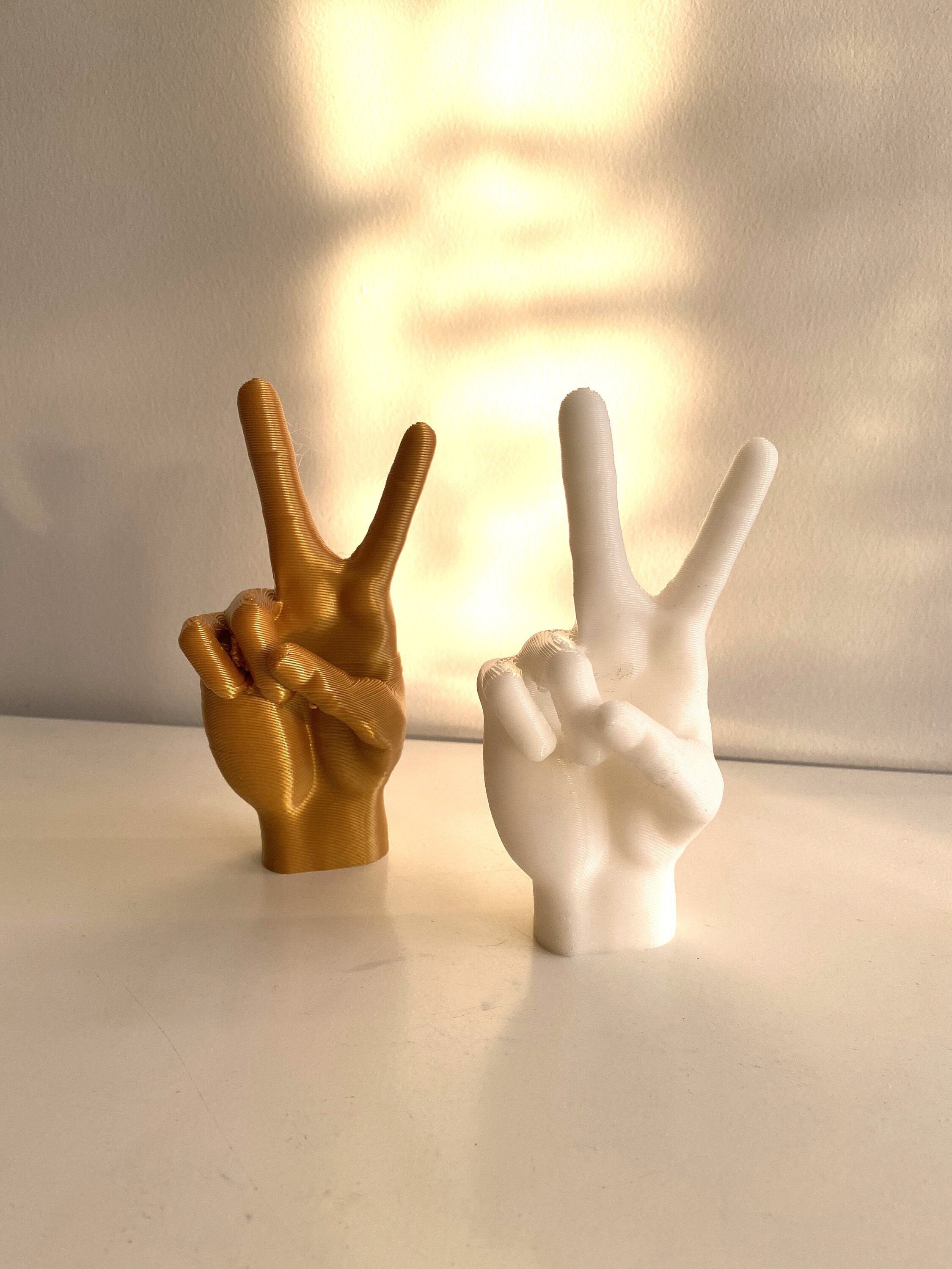 Peace Hand Sign, Victory Hand Statue, Hand Sculpture, 3D Printed ...