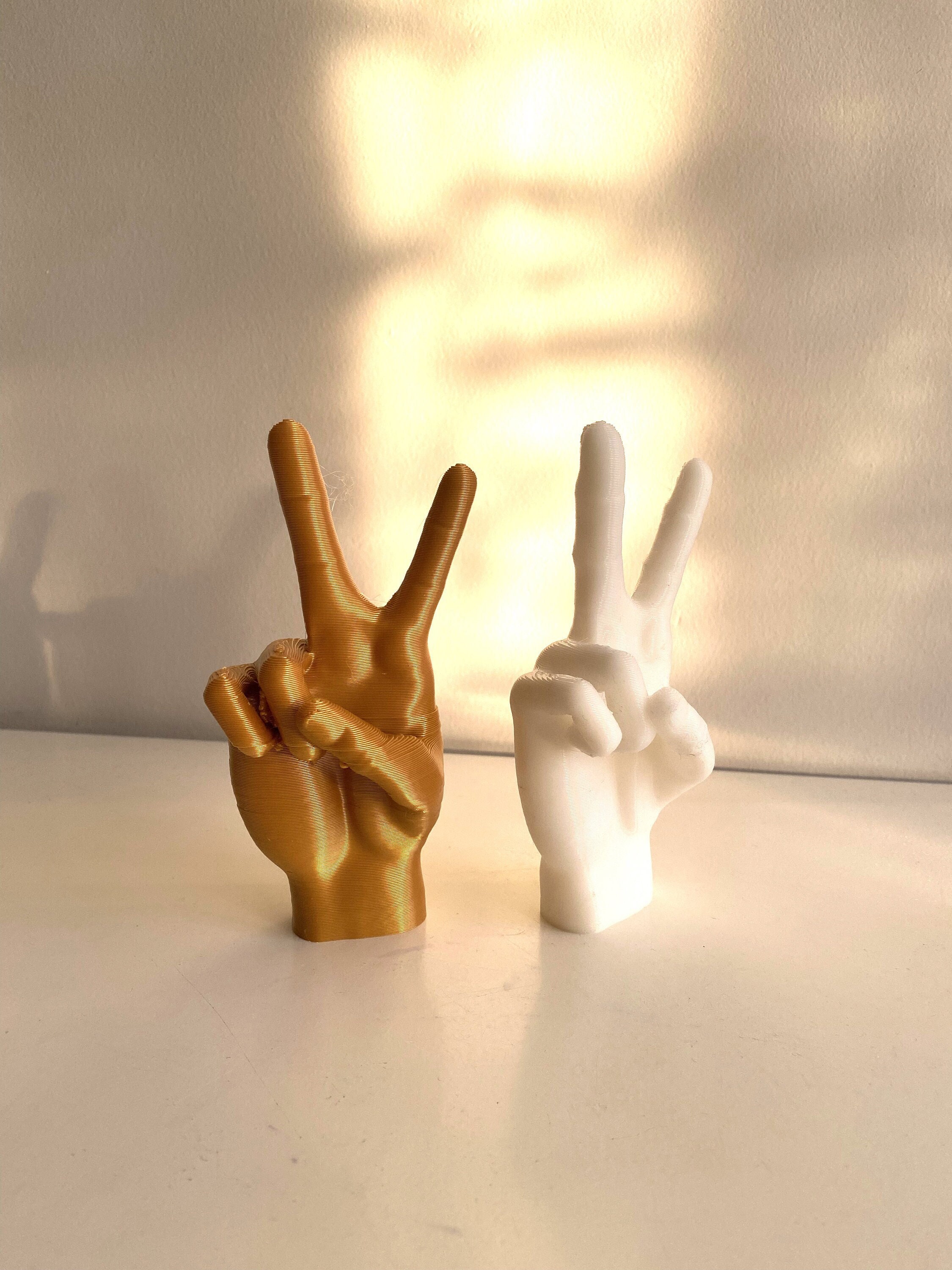 Peace Hand Sign, Victory Hand Statue, Hand Sculpture, 3D Printed ...