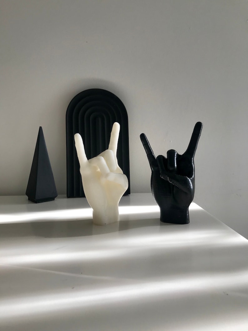Rock on Hand, Rock and Roll, Devils Horn, Hand Statue, Sign of the ...
