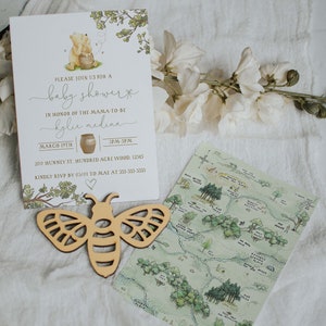 Bee Themed Mockup Baby Shower Invitation Mockup Boho Invitation Mockup ...