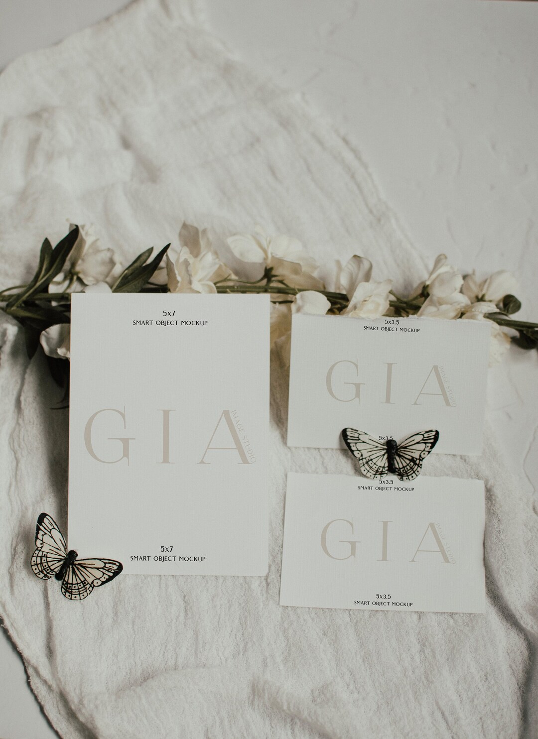 Invitation Set Mockup - Butterfly Invitation Mockup - Wedding Suite ...