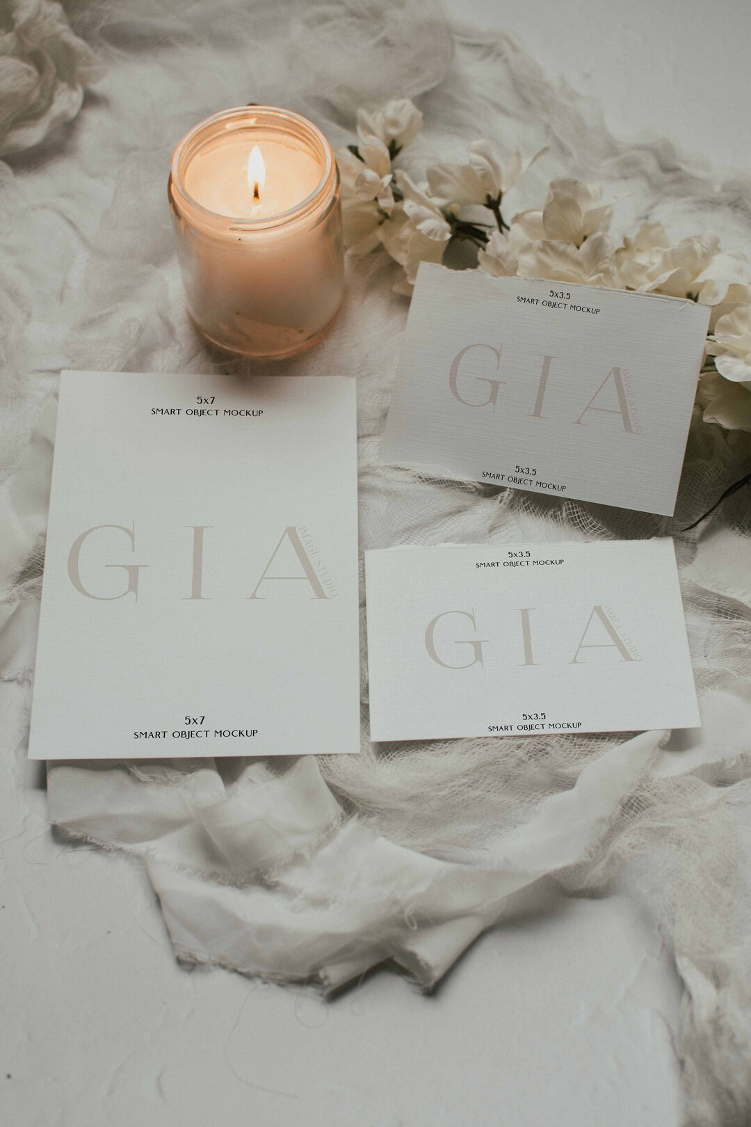 Neutral Invitation Mockup - Clean Invitation Mockup - Light Airy ...