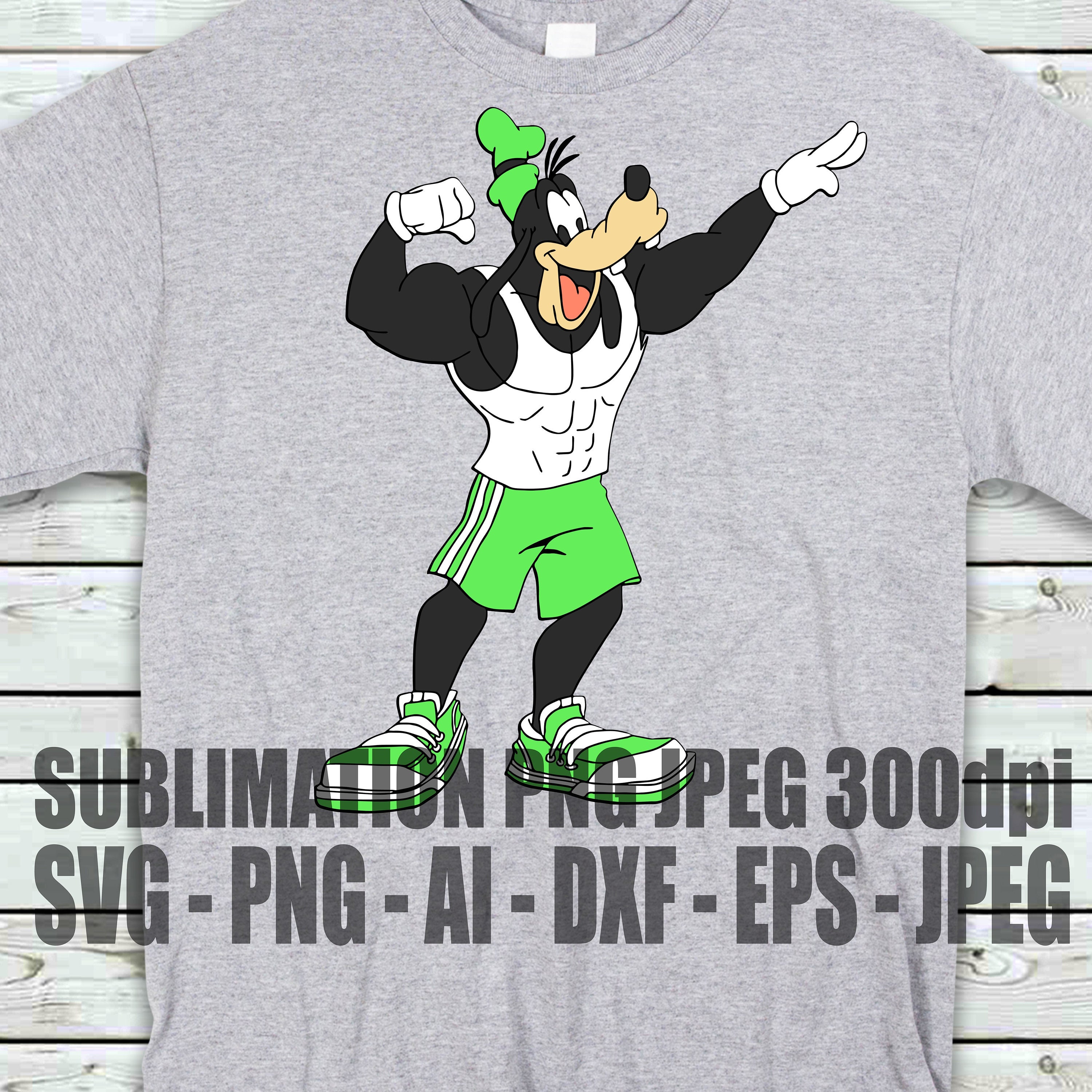 Goofy Flexing Muscles SVG jpeg png eps dxf 300 dpi Sublimation | Etsy