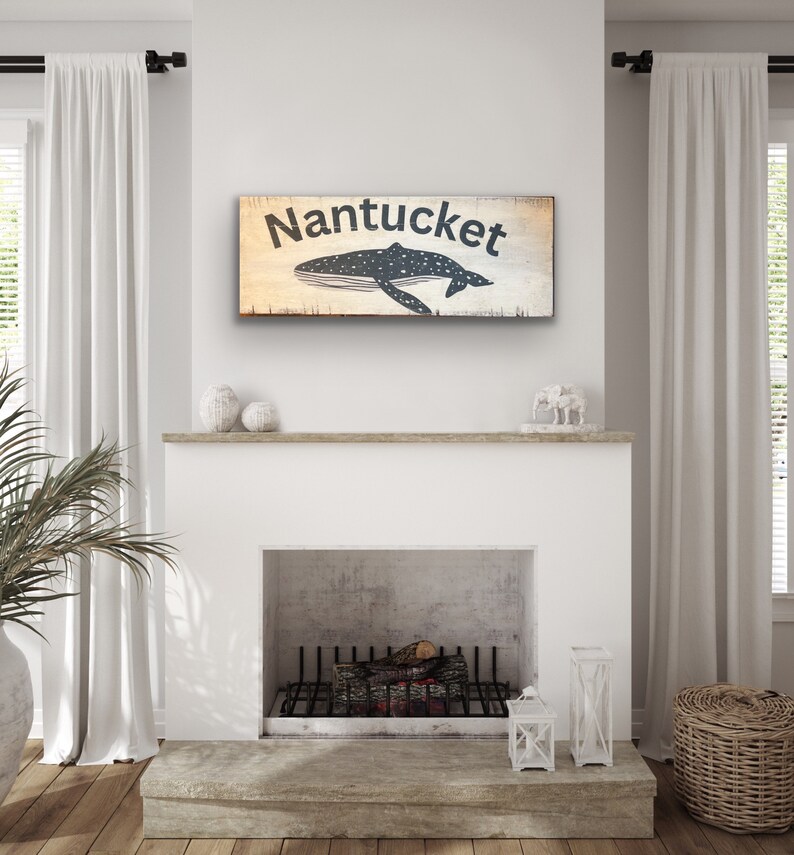 Nantucket Rustic Sign | Nantucket Sign | Vintage Sign | Rustic Beach ...