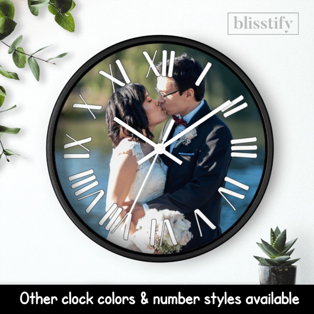 Customized Photo Wall Clock, Personalized Valentine’s Clock, Custom ...