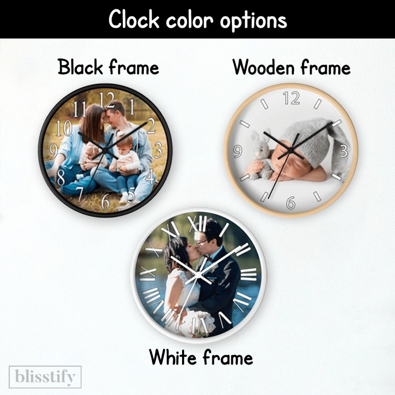 Customized Photo Wall Clock, Personalized Valentine’s Clock, Custom ...