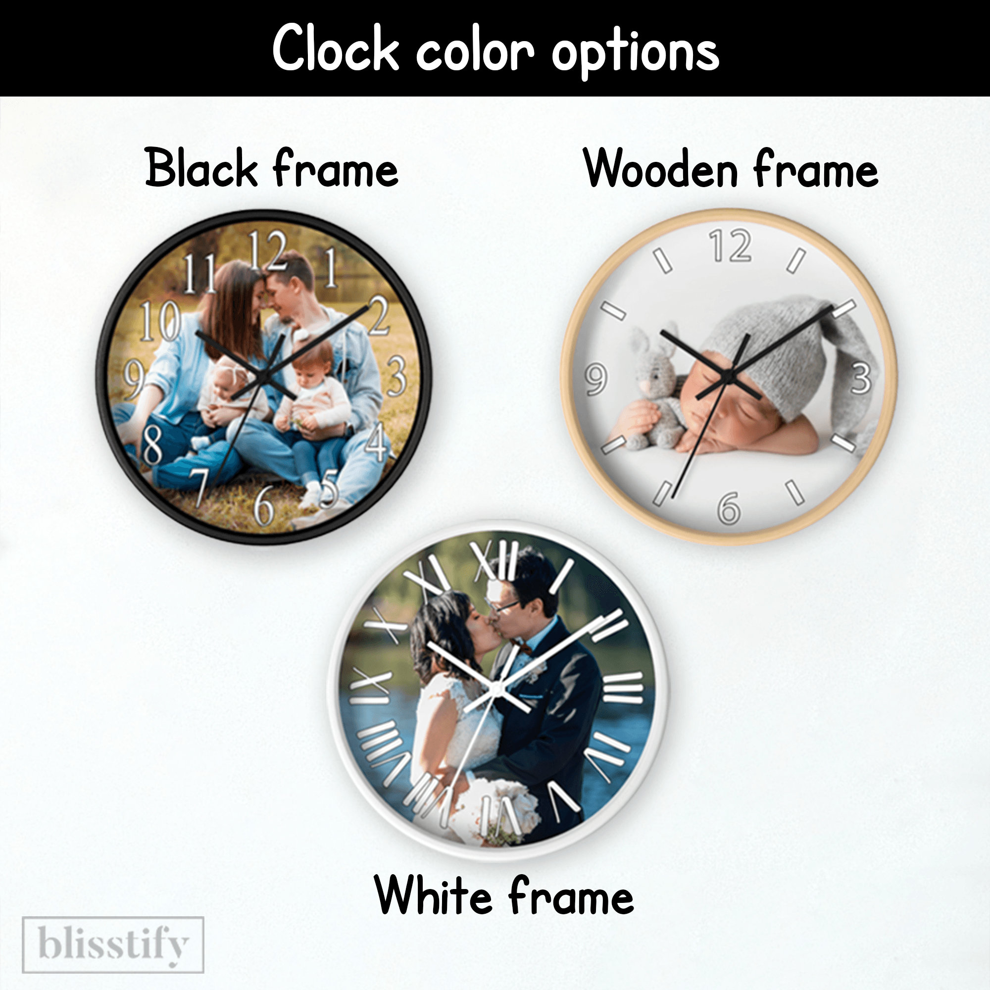 Customized Photo Wall Clock, Personalized Valentines Clock, Custom ...