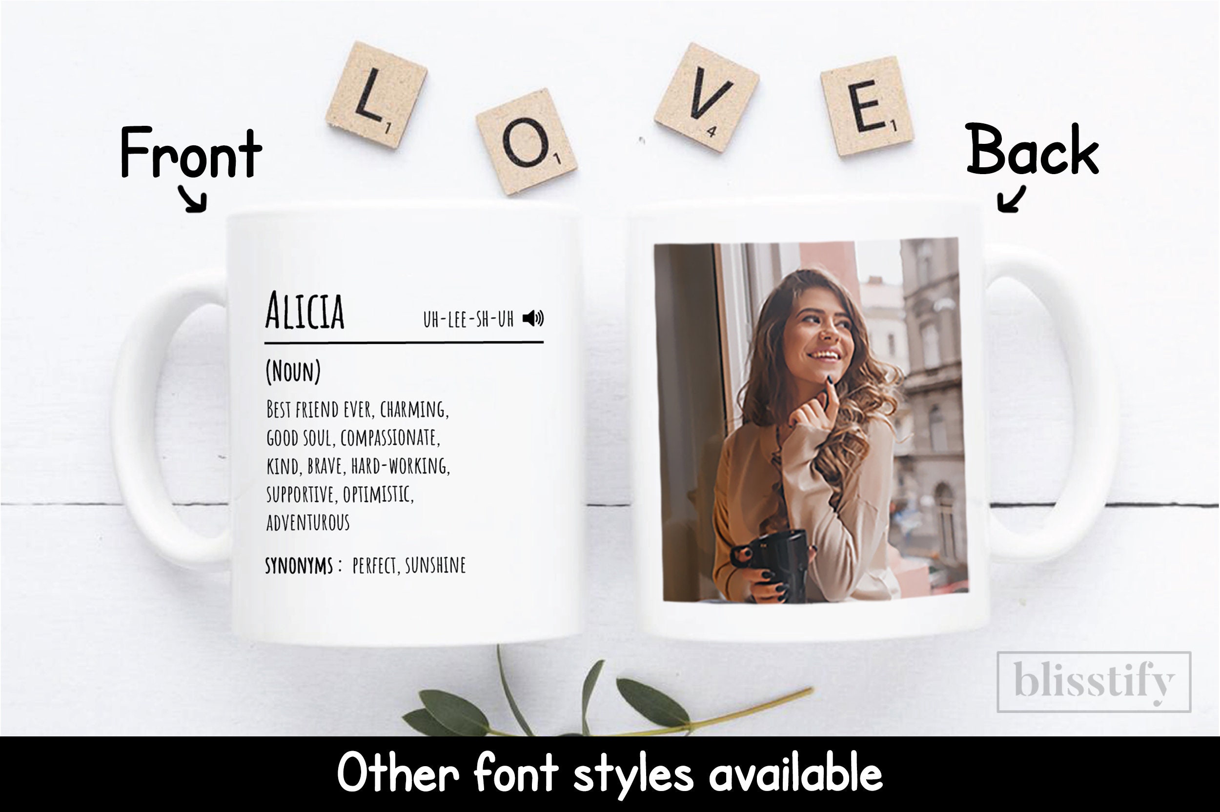 Custom Photo With Name Dictionary Definition Mug Personalized - Etsy