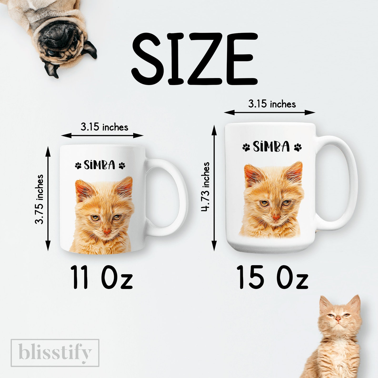 Custom Pet Mug Custom Dog Mug Custom Cat Mug Customized Dog | Etsy