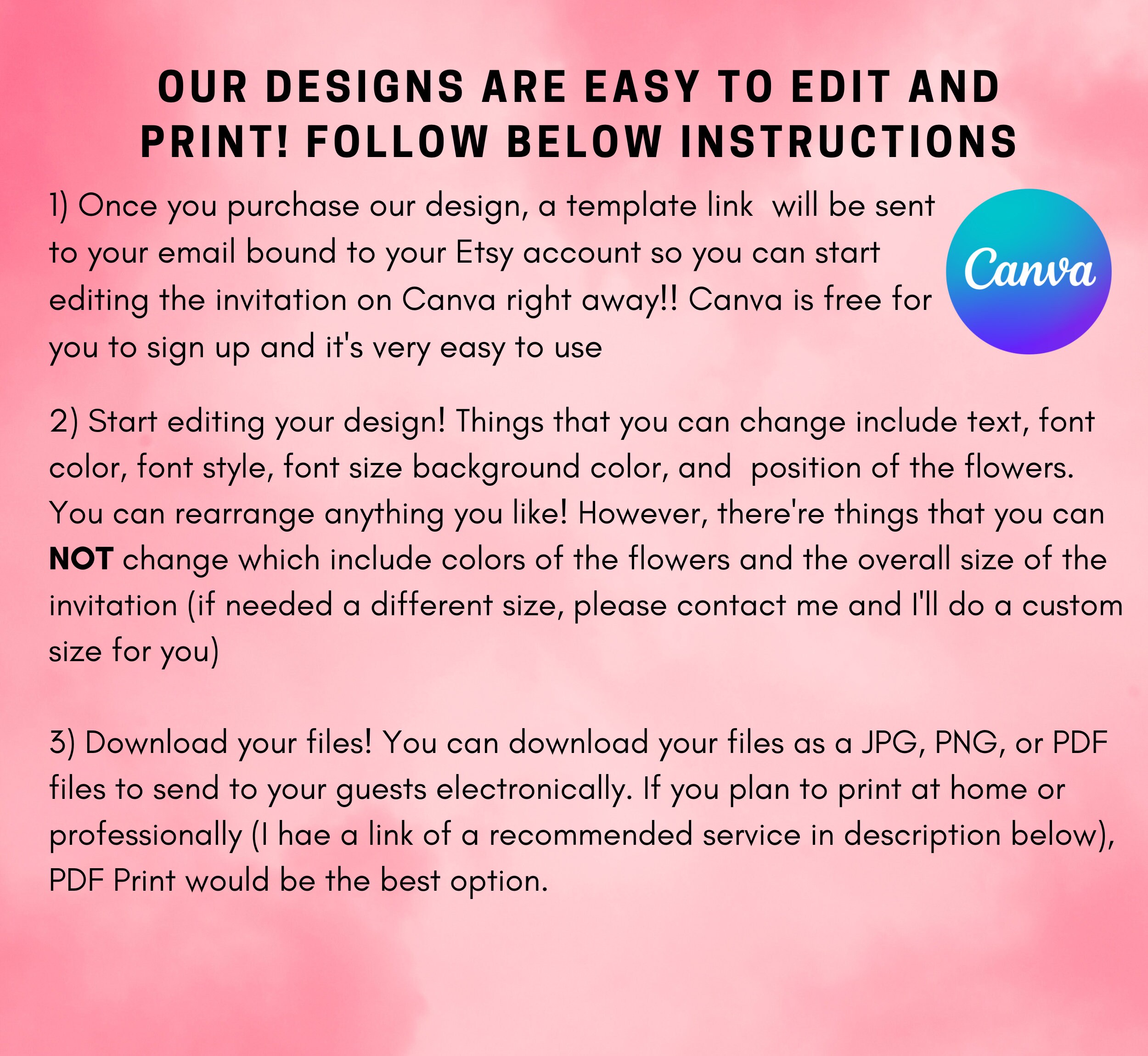 Pink Rose Welcome Sign Bridal Shower Editable Template Digital Download ...