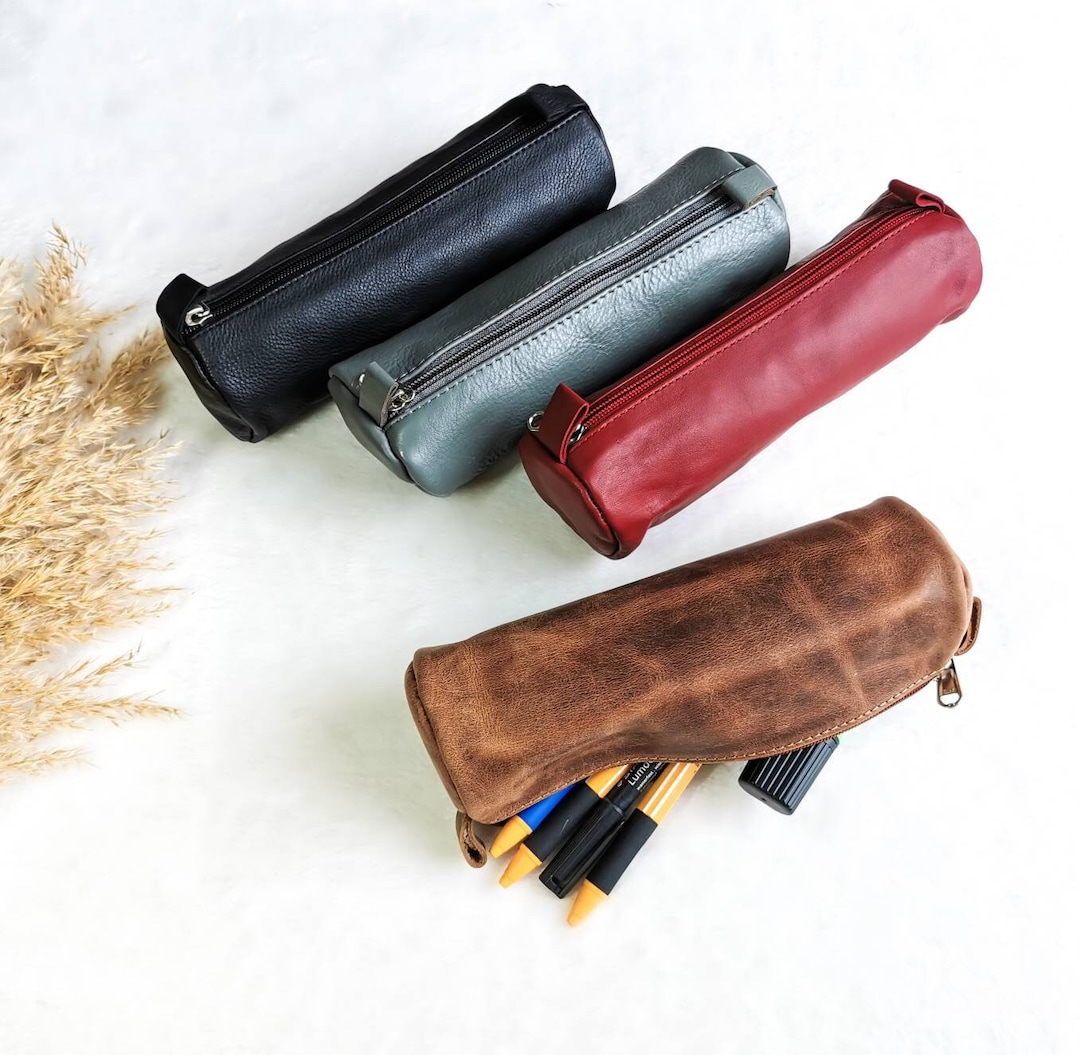 High-quality Pencil Case Made of Genuine Leather, Pencil Case, Pencil ...