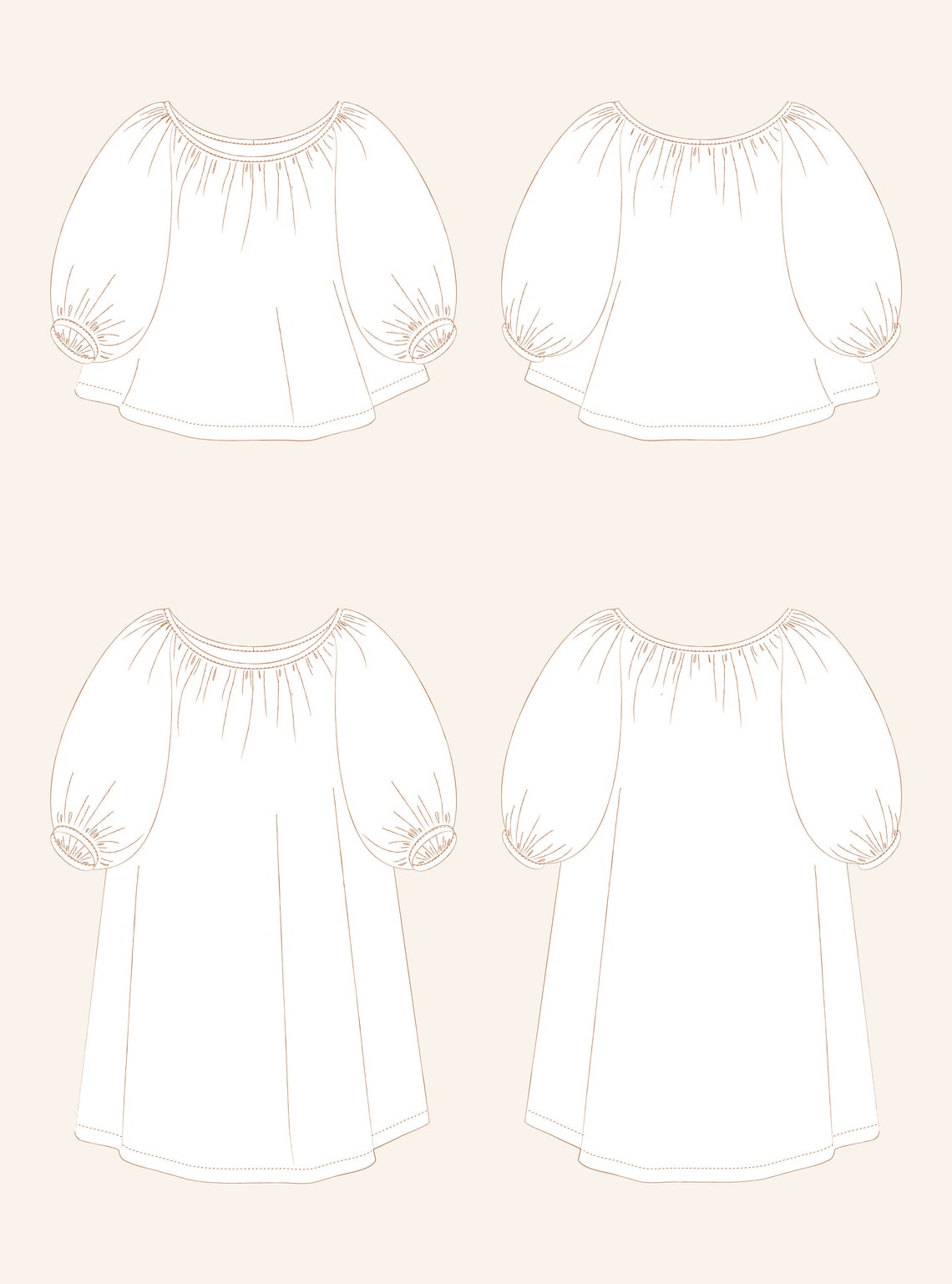 OLIVE Women Dress & Blouse – Indie Sewing Pattern – for a Simple ...