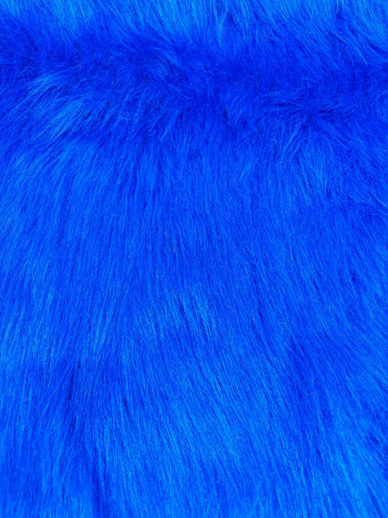 Luxury Long Haired Faux Fur - Cobalt Blue - Fabric 60" (150cms) Wide - Etsy