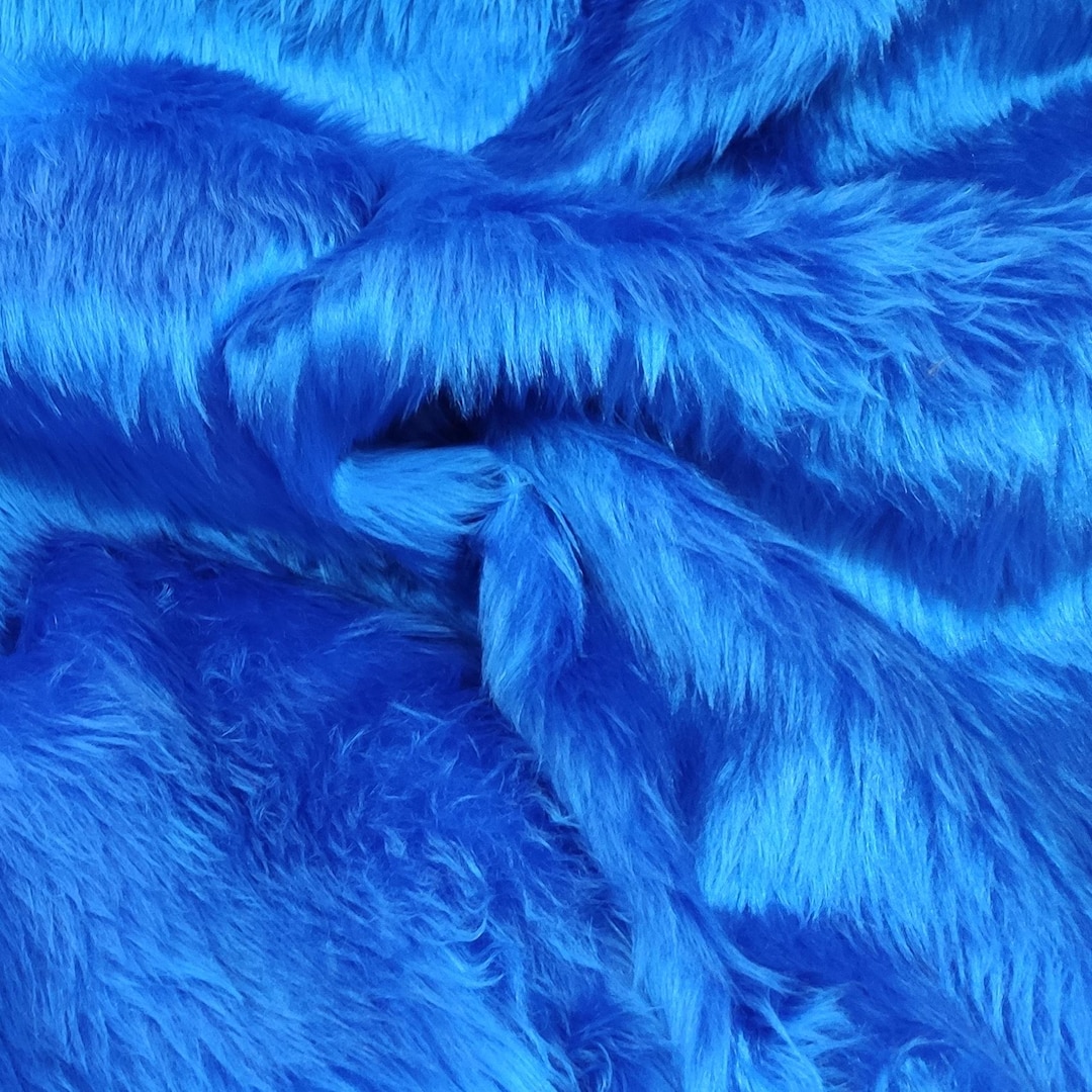 Cobalt Blue - Standard Short Pile Faux Fur - Multiple Lengths - W160 - Etsy