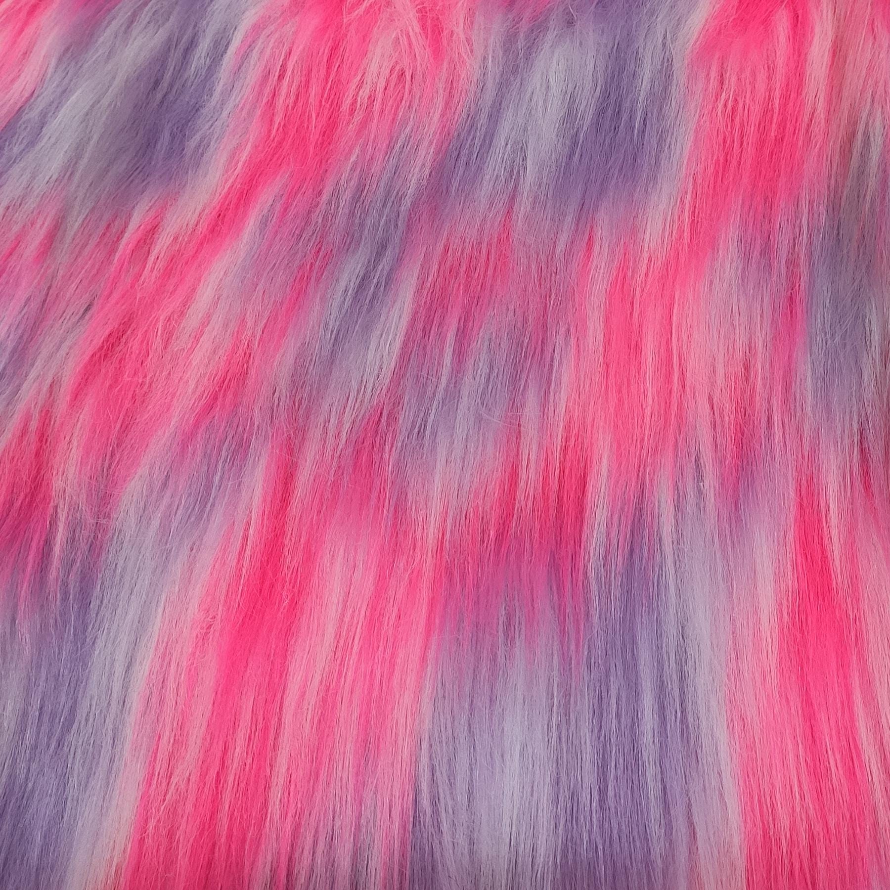 003 Multi Coloured Faux Fur Fabric - Multiple Lengths & Colours - Etsy