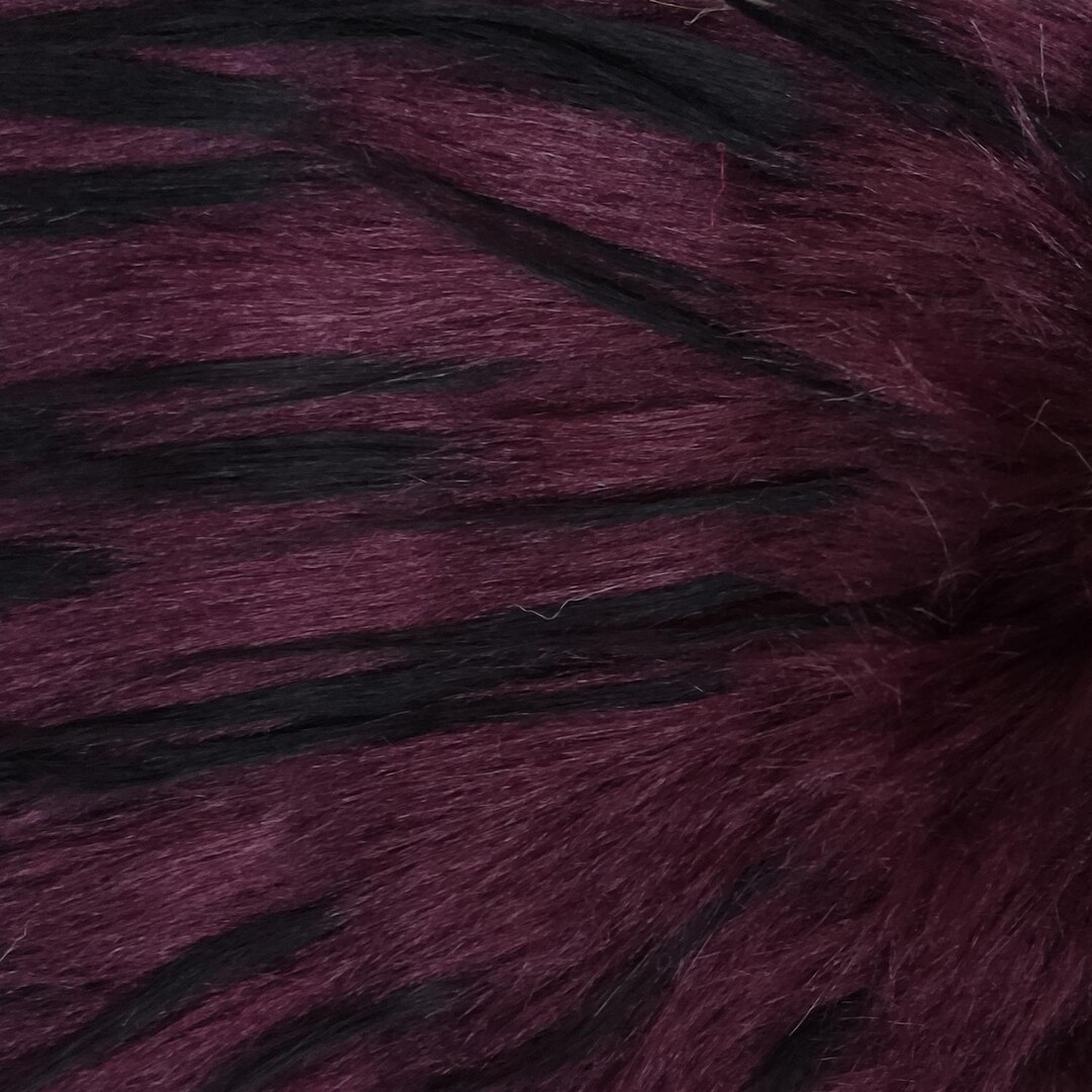Purple & Black Fleck Faux Fur Fabric: Luxury Upholstery Material - Etsy