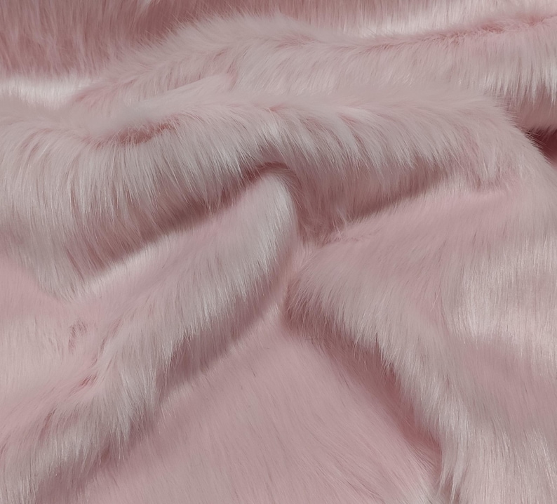 Baby Pink Luxury Faux Fur Fabric: Soft Plush Material - Etsy