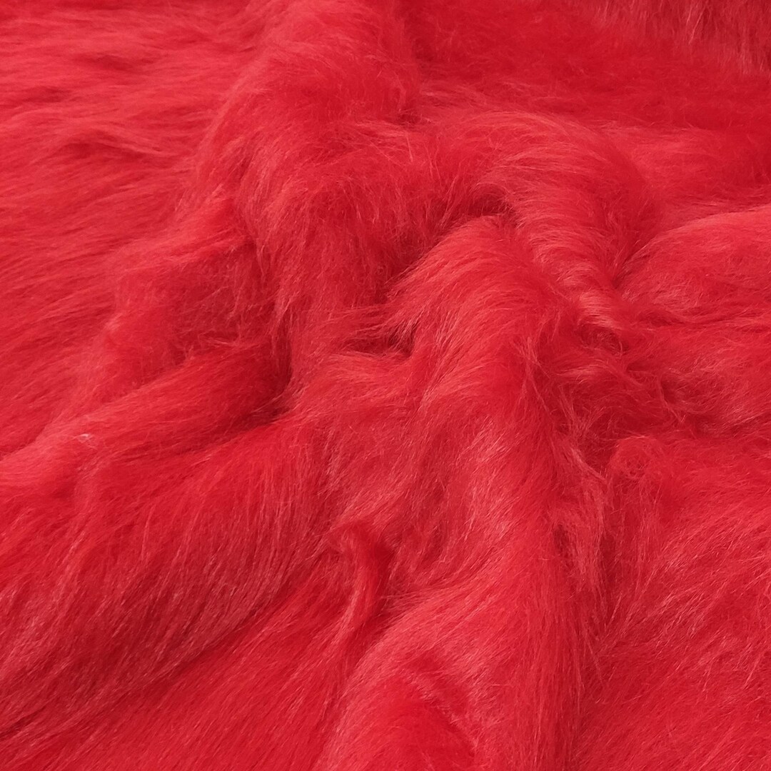 Luxury Long Haired Faux Fur - Red - Fabric 60" (150cms) Wide - Etsy