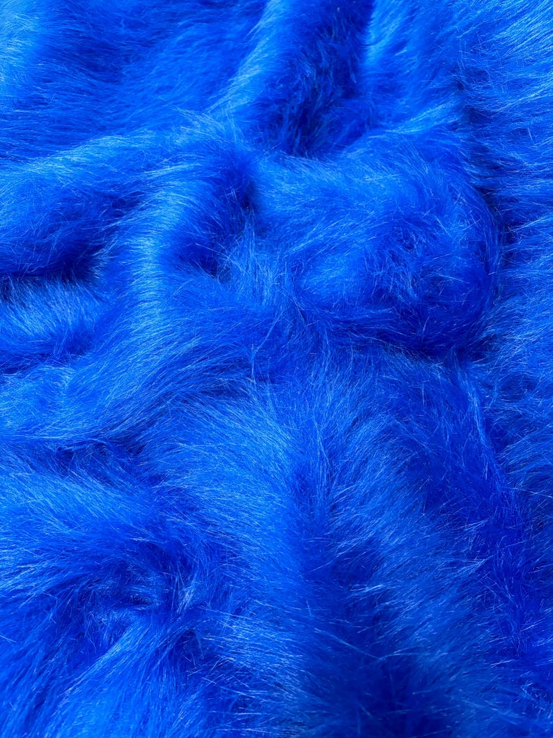 Luxury Long Haired Faux Fur - Cobalt Blue - Fabric 60" (150cms) Wide - Etsy