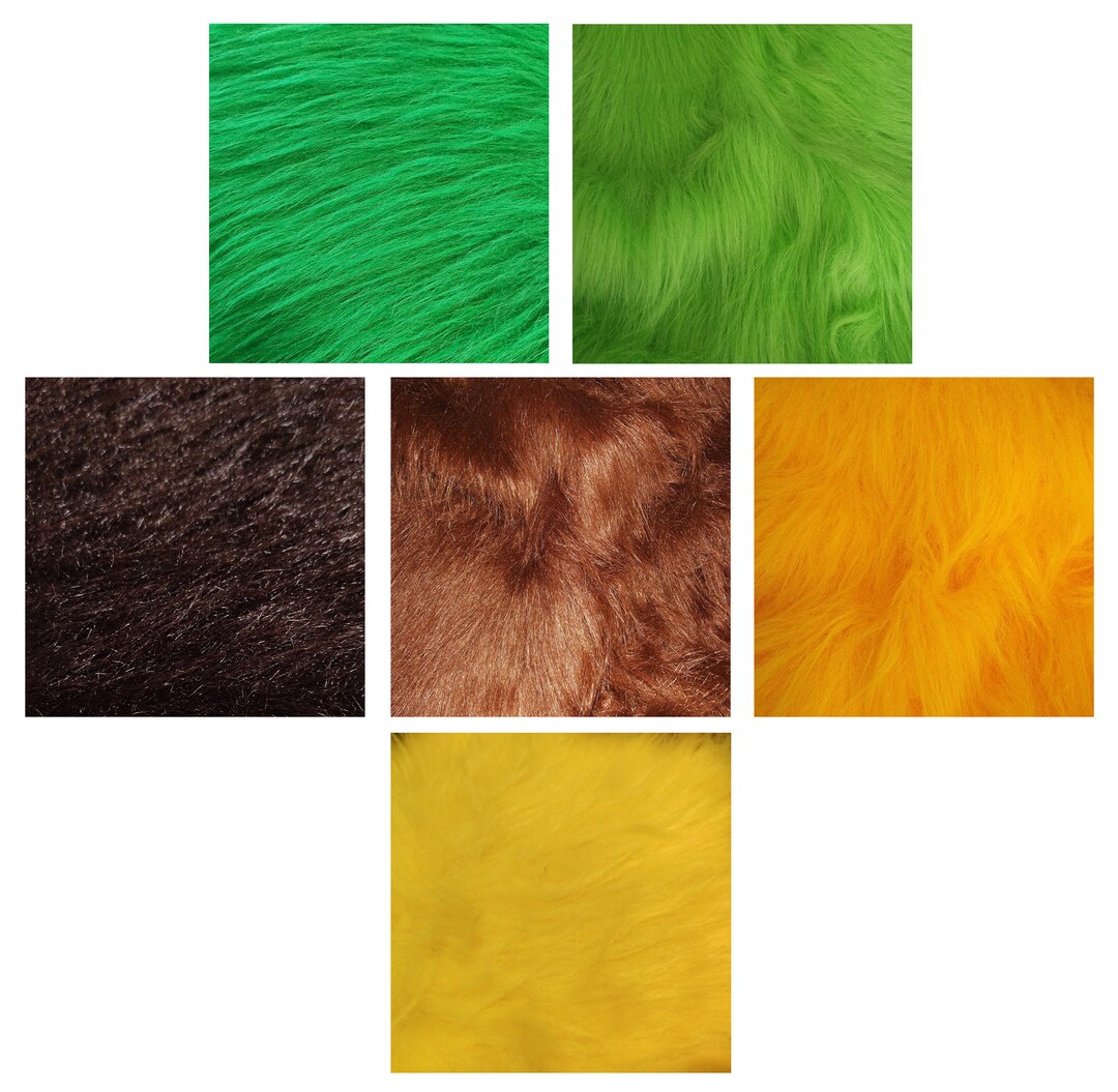 001 Luxury Long Haired Faux Fur Fabric 60" (150cms) Wide - Multiple ...