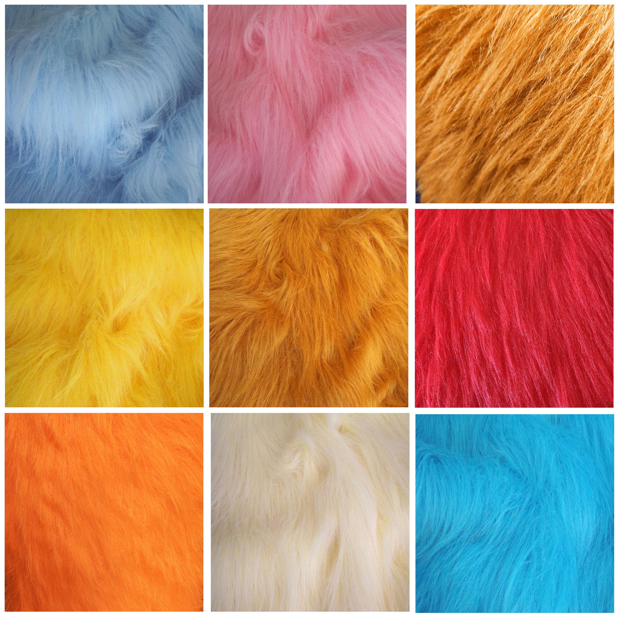 003 Luxury Long Haired Faux Fur Fabric 60 150cms Wide - Etsy UK