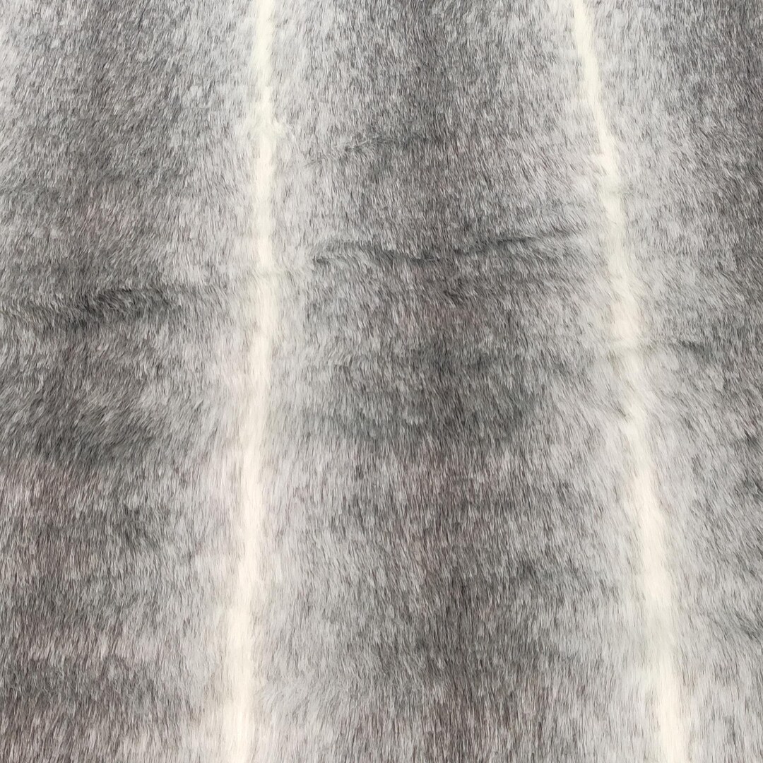Ombre Grey Faux Fur Fabric: Luxury 25mm Pile, 60" Wide - Etsy