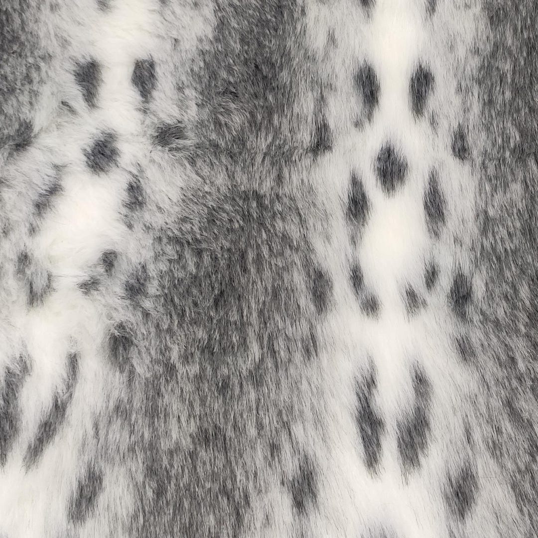 Black & White Lynx Faux Fur Fabric - 25mm Pile, 60" Wide - Etsy