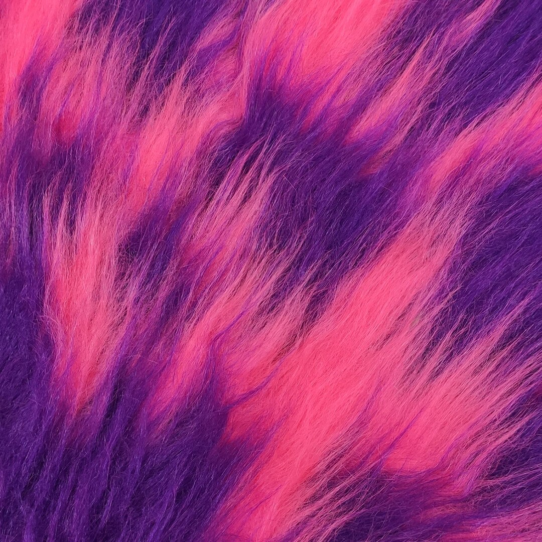Multi Coloured Faux Fur Fabric - Purple/cerise - Multiple Lengths - Etsy