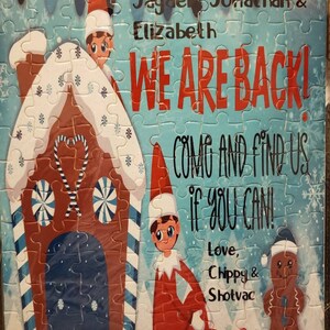 Elf Arrival Puzzle, Elf is Back, Christmas Elf, Santa's Helper ...