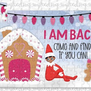 Elf Arrival Puzzle, Elf is Back, Christmas Elf, Santa's Helper ...