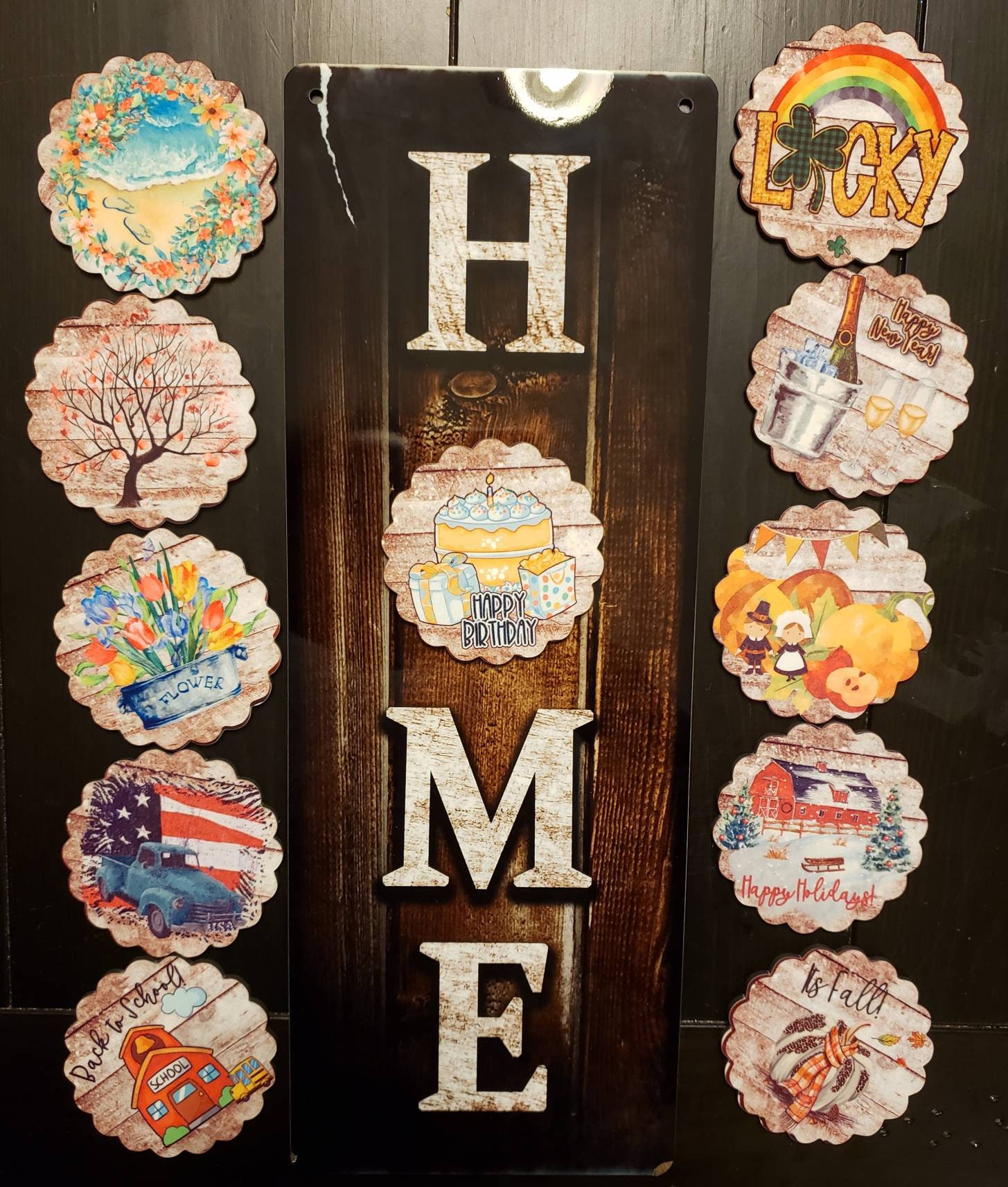 Interchangeable Welcome Sign, Home Sign, Holiday Sign - Etsy